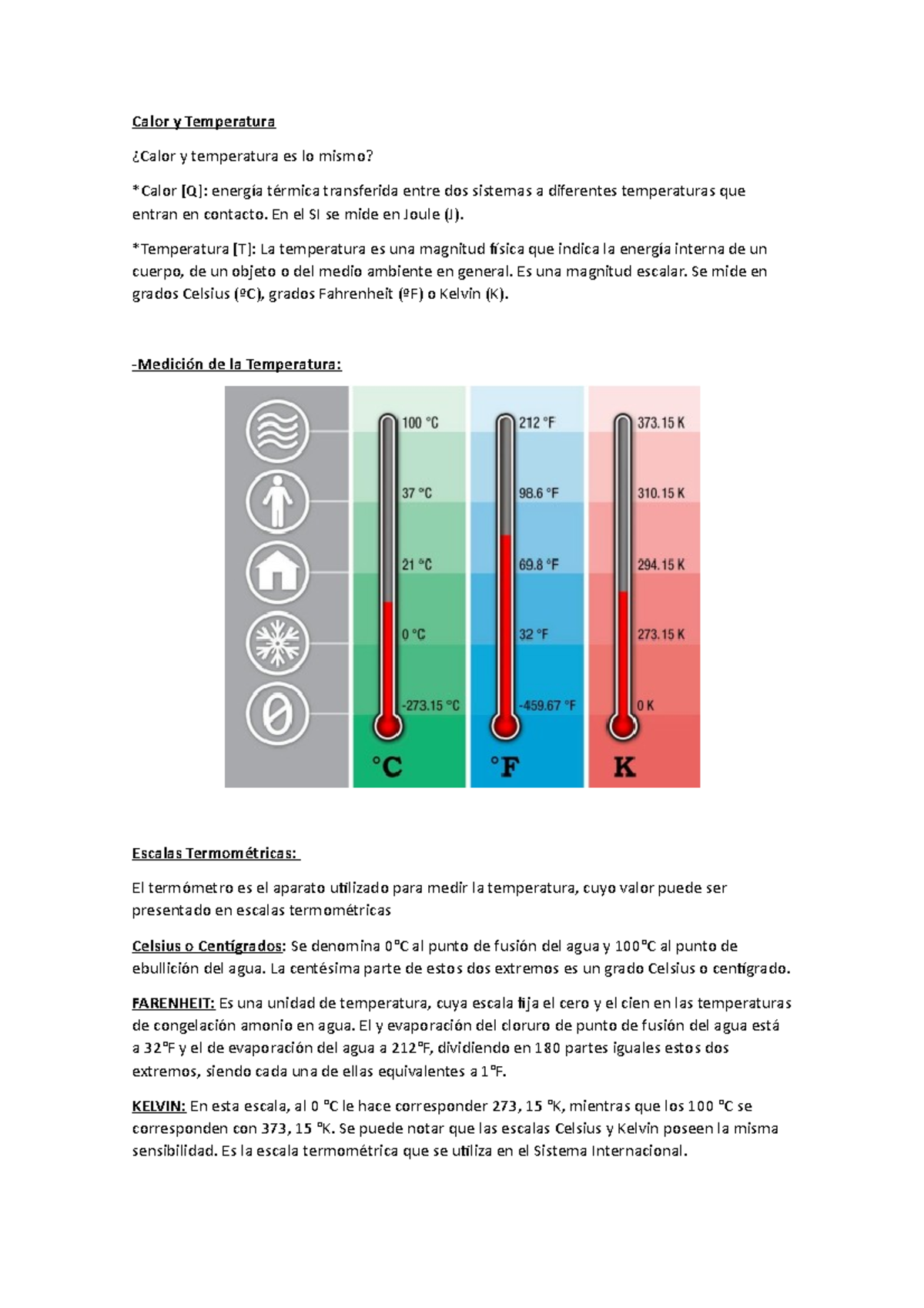 Calor y Temperatura - Calor y Temperatura ¿Calor y temperatura es lo ...