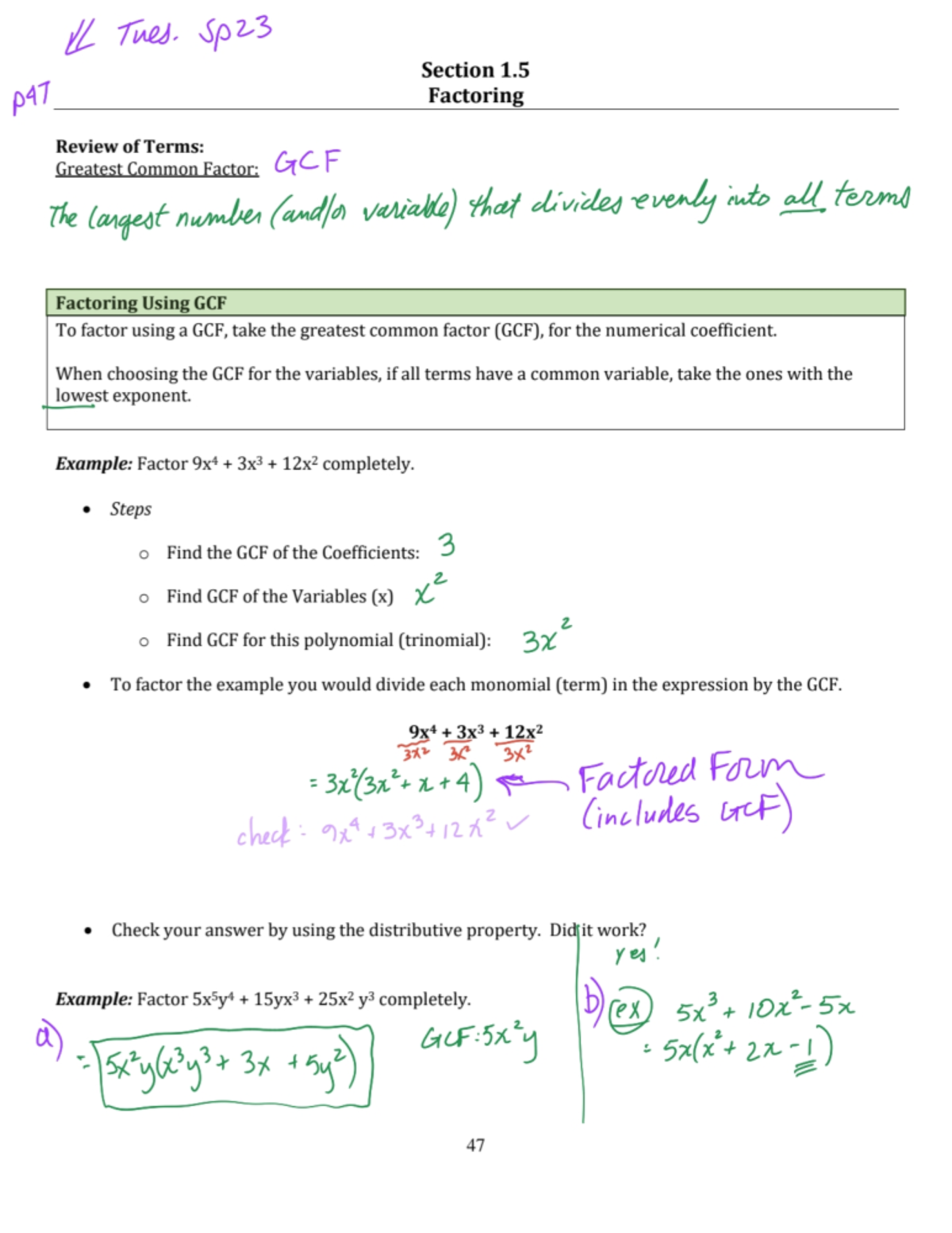 KEY129WBCh1Factoring p47-59 - MATH 139 - Studocu
