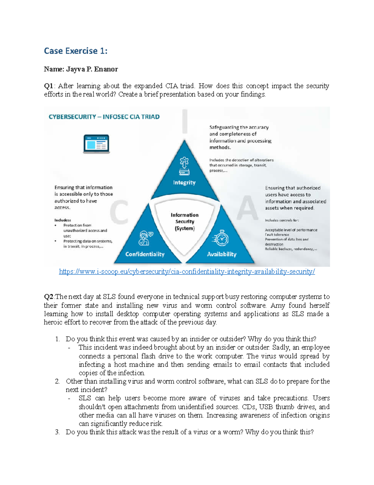 Enanor Lab Activity 01 - wdmdam - Case Exercise 1: Name: Jayva P ...