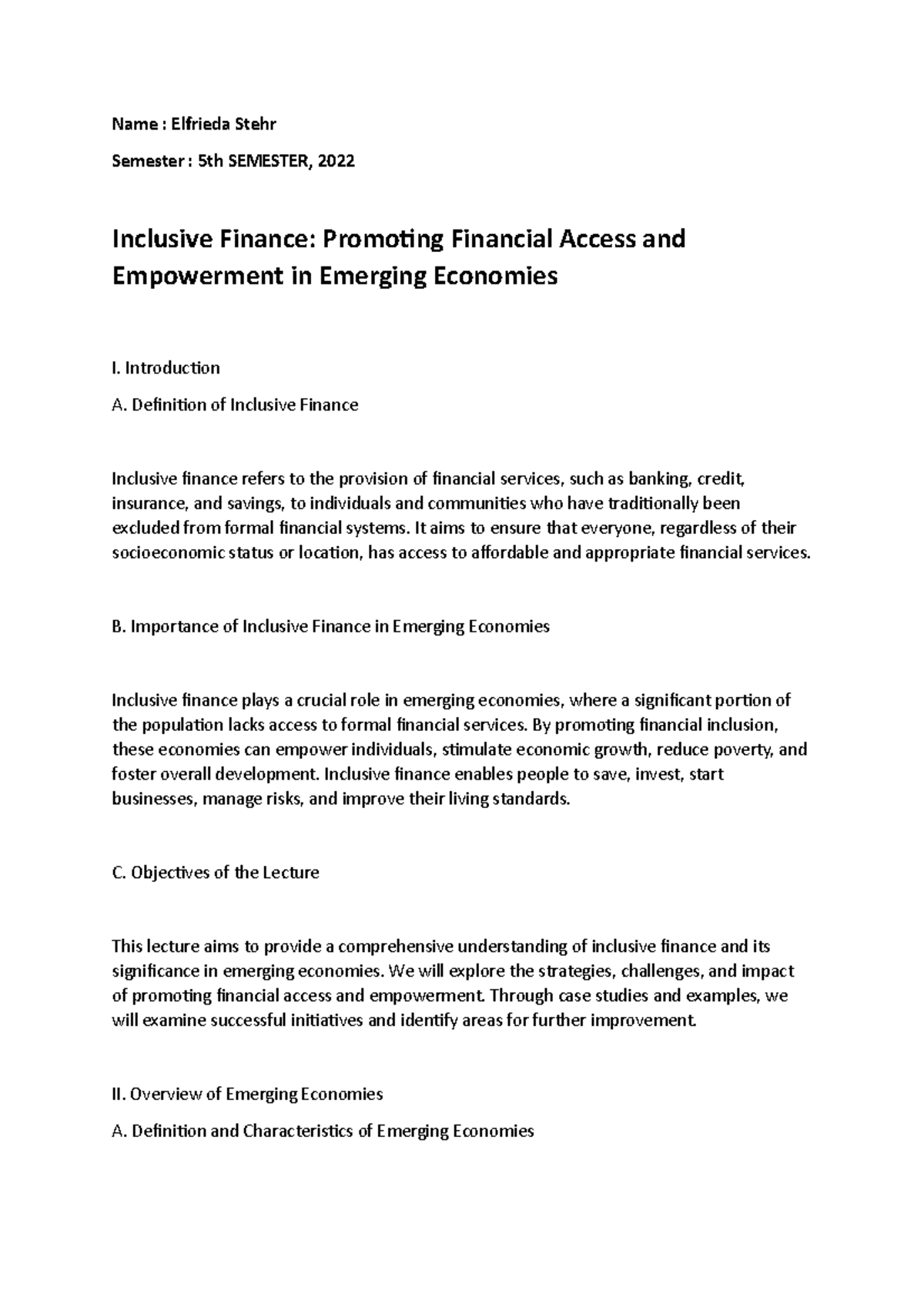 Inclusive Finance Promoting Financial Access and Empowerment in ...
