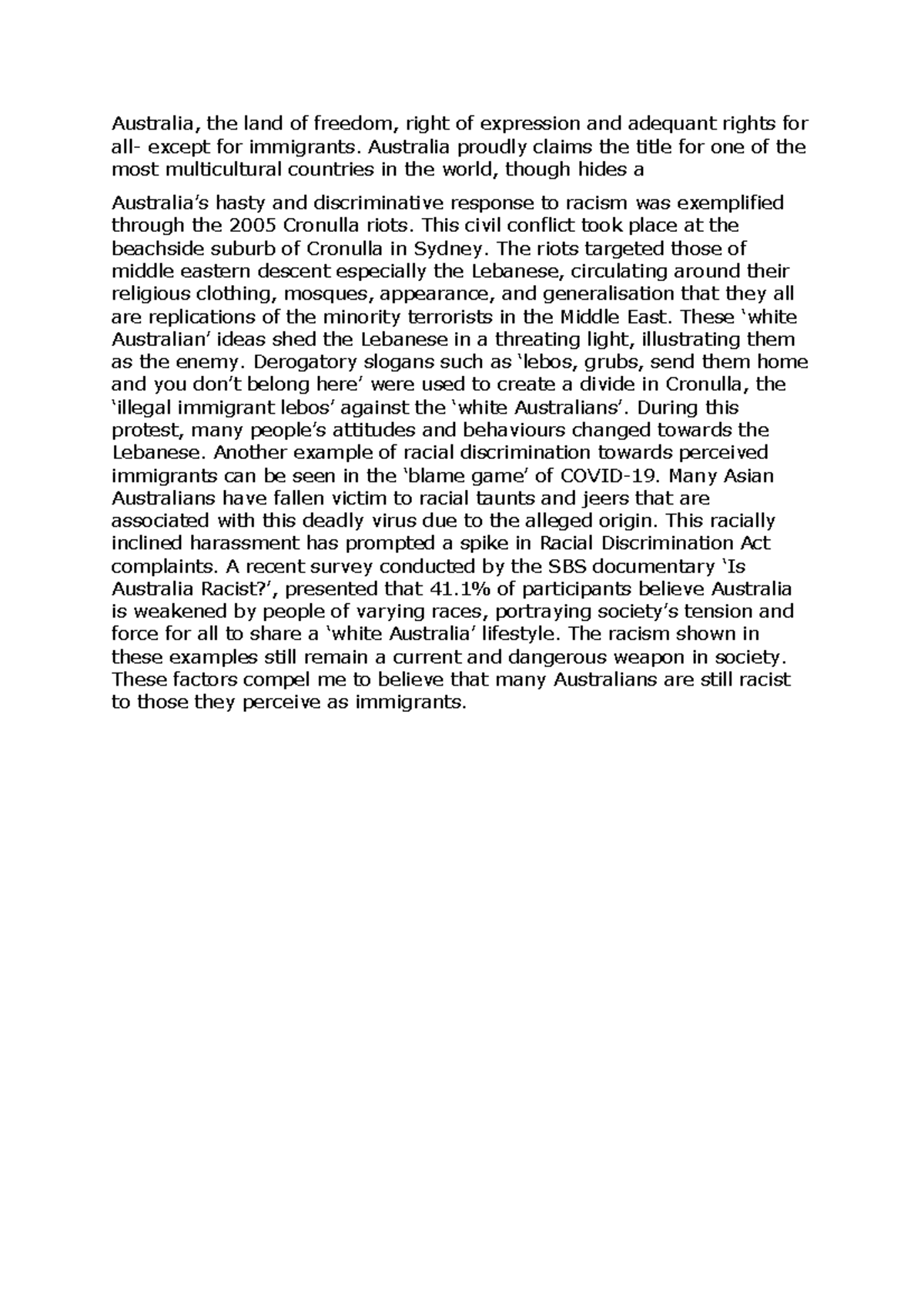 Another australia vioce - Australia, the land of freedom, right of ...