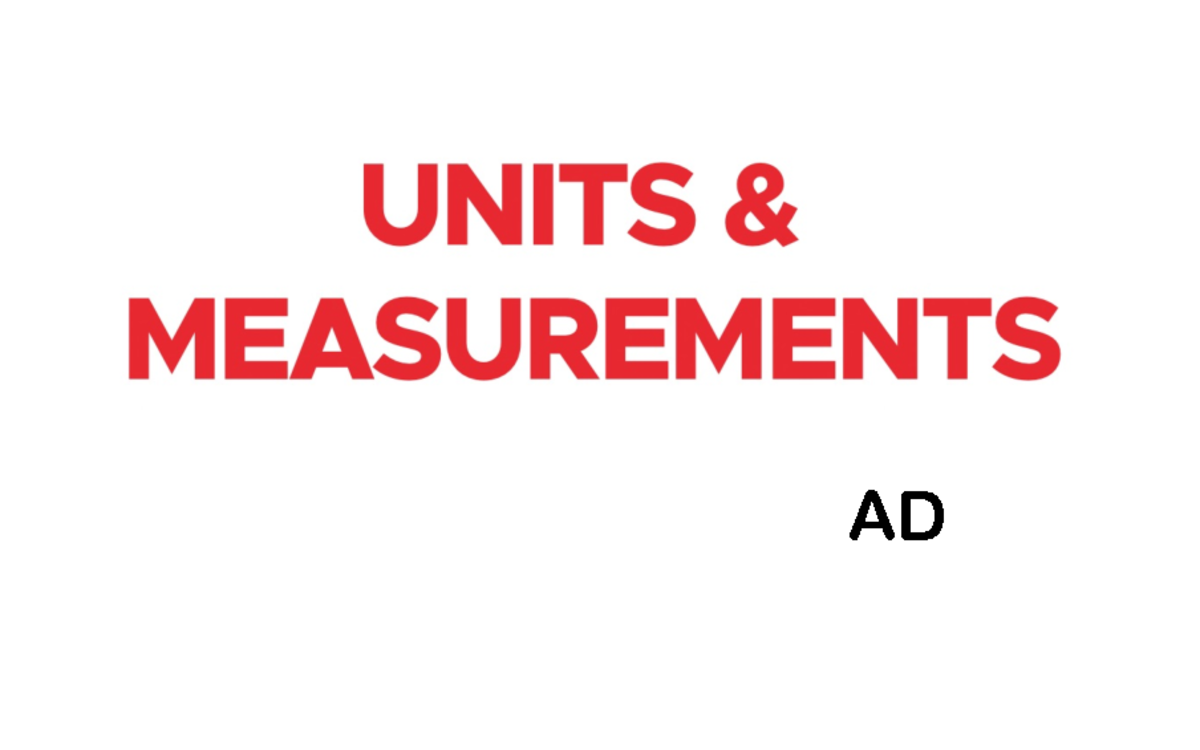 Units And Measurements - AD a mass CaS- secure FPS MKS 211x " ↑W 70 I 9 ...