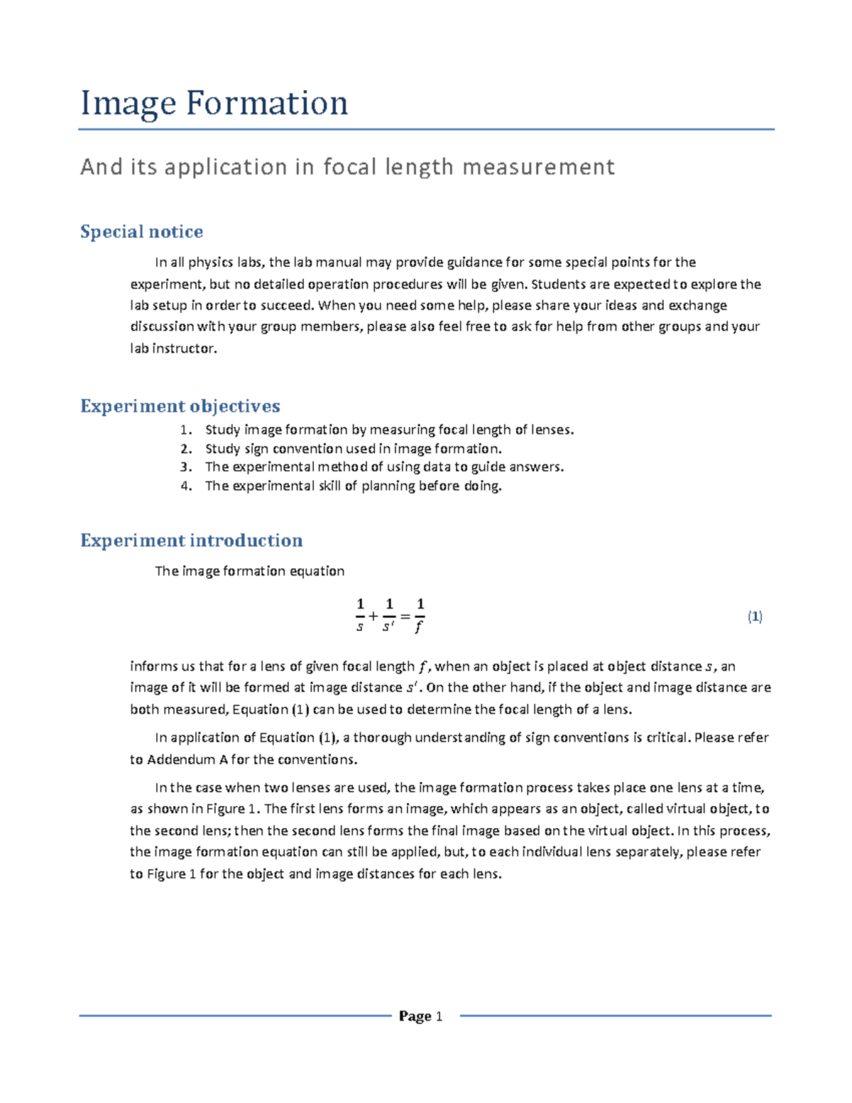 3 Image Formation 2019 - Image Formation And its application in focal ...
