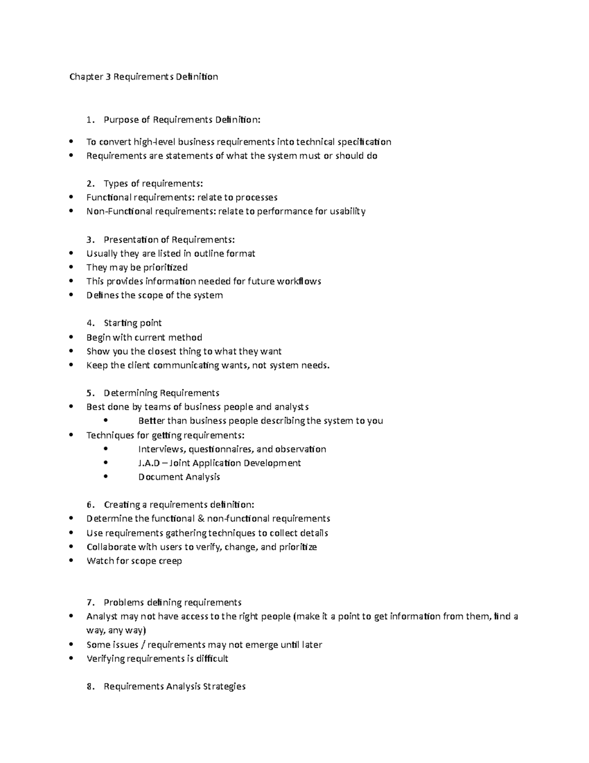 Chapter 3 - Requirements Definition - Chapter 3 Requirements Definition ...