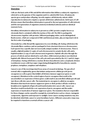 MLB 111 unit 5 - MLB 111 UNIT 5: THE CELL CYCLE AND CELL DIVISION CELL ...