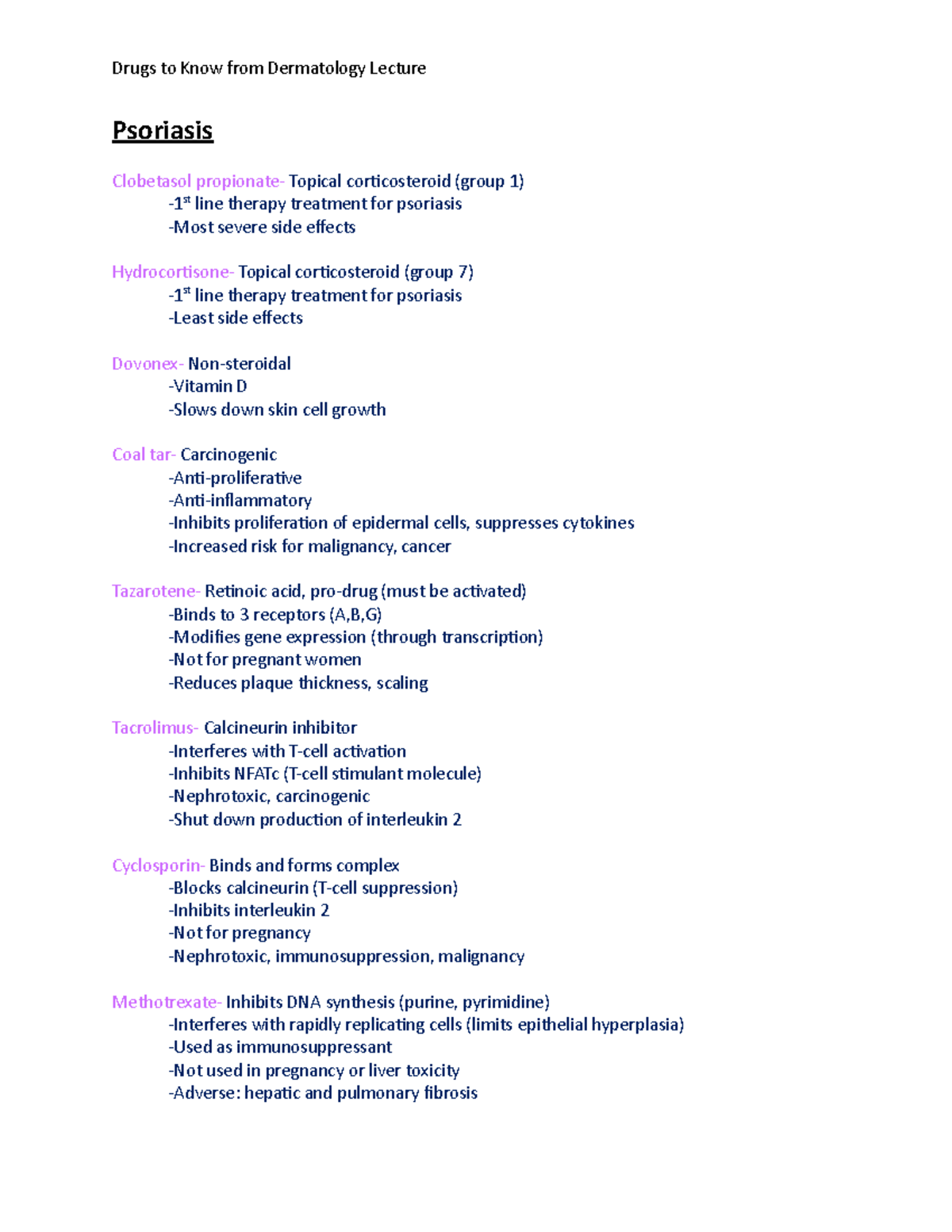 Skin Drug List - mm,.mk.mklnklnkl - Drugs to Know from Dermatology ...