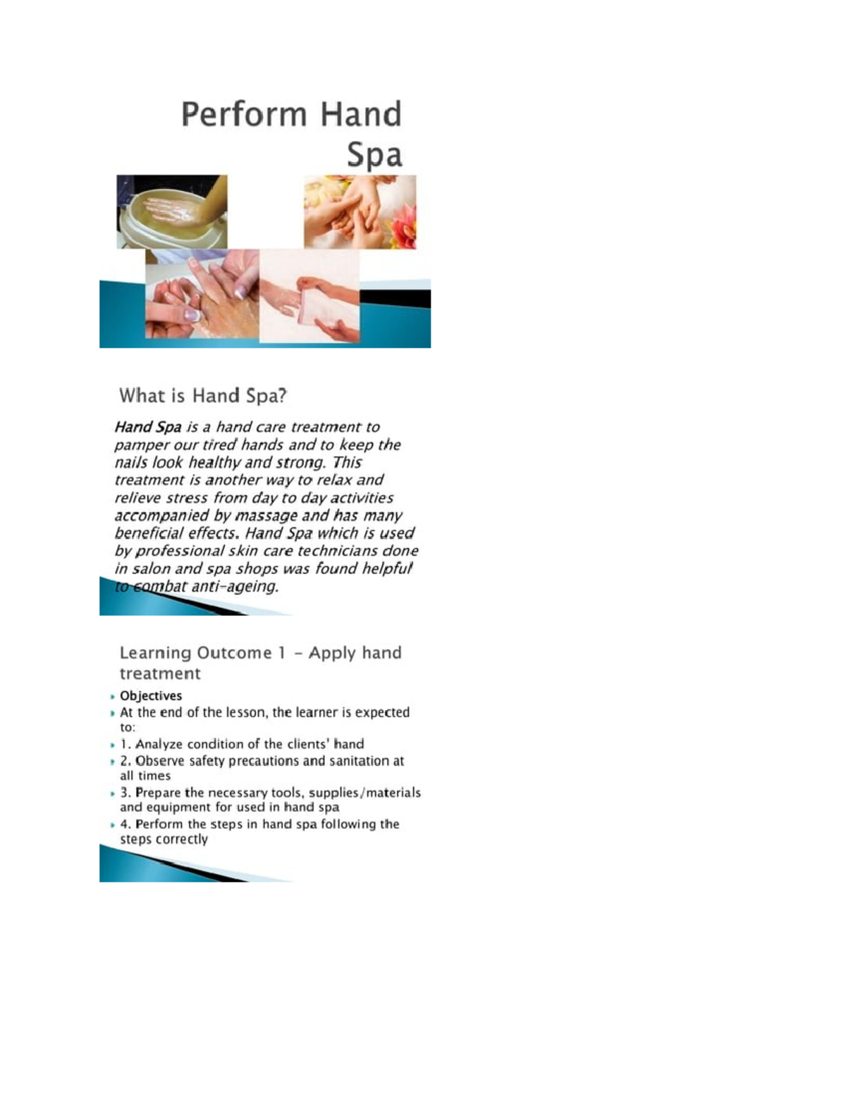 Structures OF Nails AND HAND Treatment - Perform Hand Spa What is Hand ...