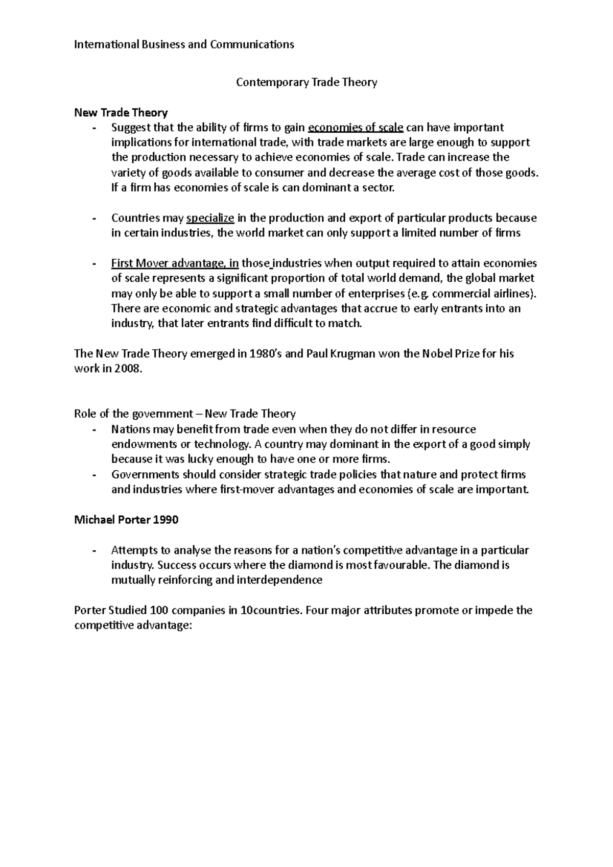 Contemporary Trade Theory - Trade can increase the variety of goods ...