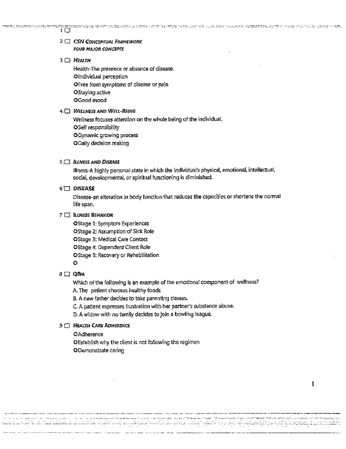 Health+and+Wellness+outline - NURS 113 - Studocu