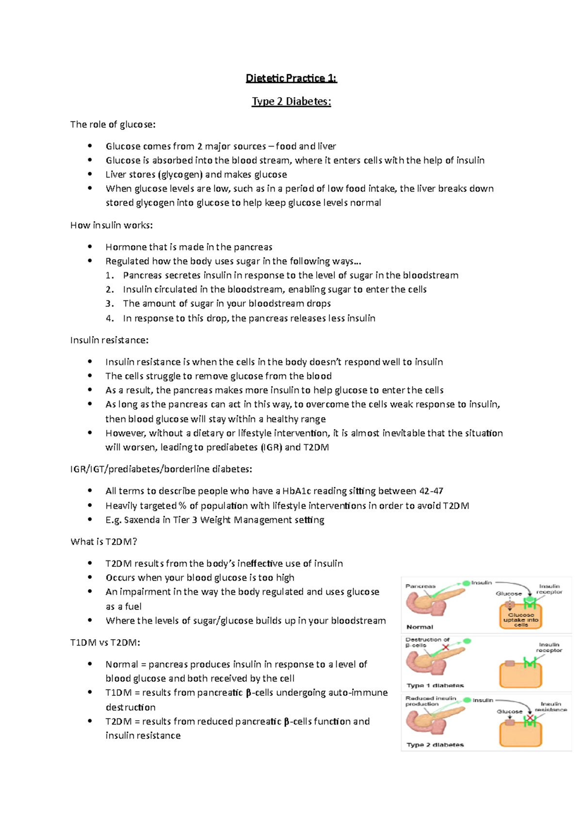 Lecture 9 - T2DM - Dietetic Practice 1: Type 2 Diabetes: The role of ...