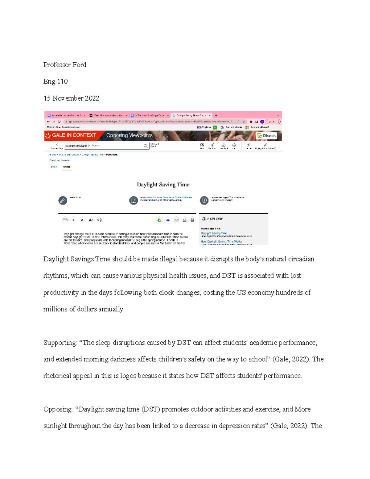 ENG 110 In The News 2 - Professor Ford - Professor Ford Eng 110 15 ...