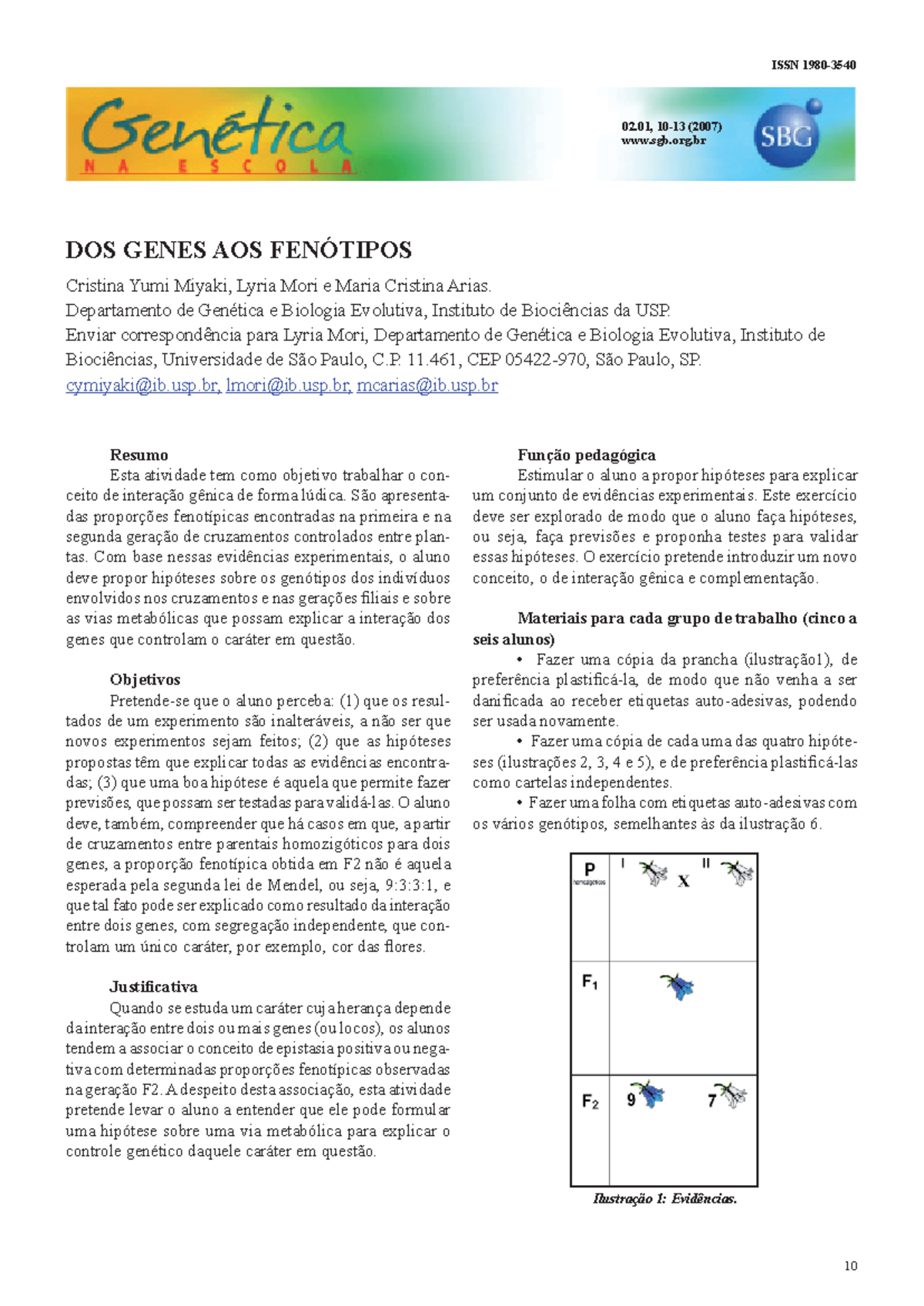DOS+ Genes+AOS+FENÓ Tipos - 02, 10-13 (2007) sgb.org DOS GENES AOS ...