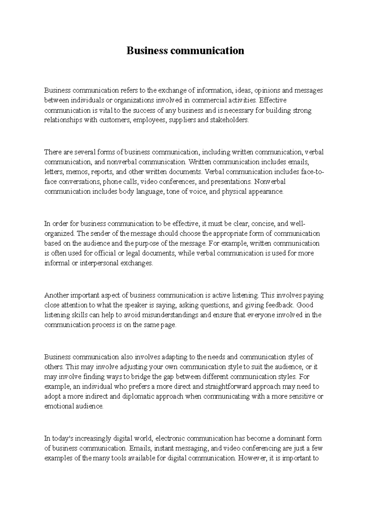 Business communication - Business communication Business communication ...