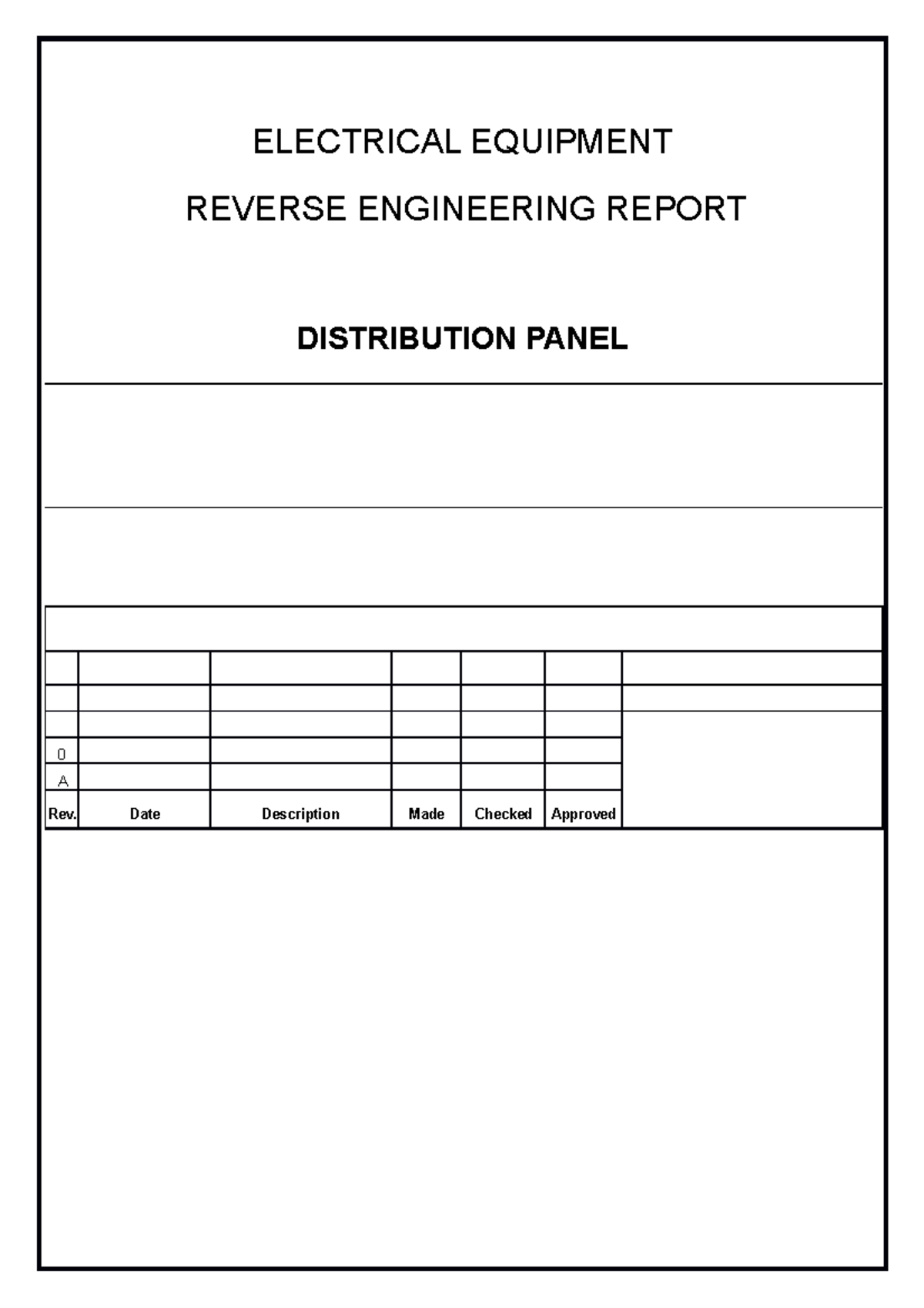 Reverse Engineering 4 - REVERSE ENGINEERING REPORT DISTRIBUTION PANEL 0 ...