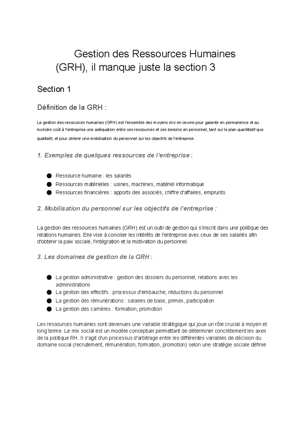 Aniis grh - Cours complet grh eco gestion l1 - Gestion des Ressources ... Aniis grh - Cours complet grh eco gestion l1 - Gestion des Ressources ...