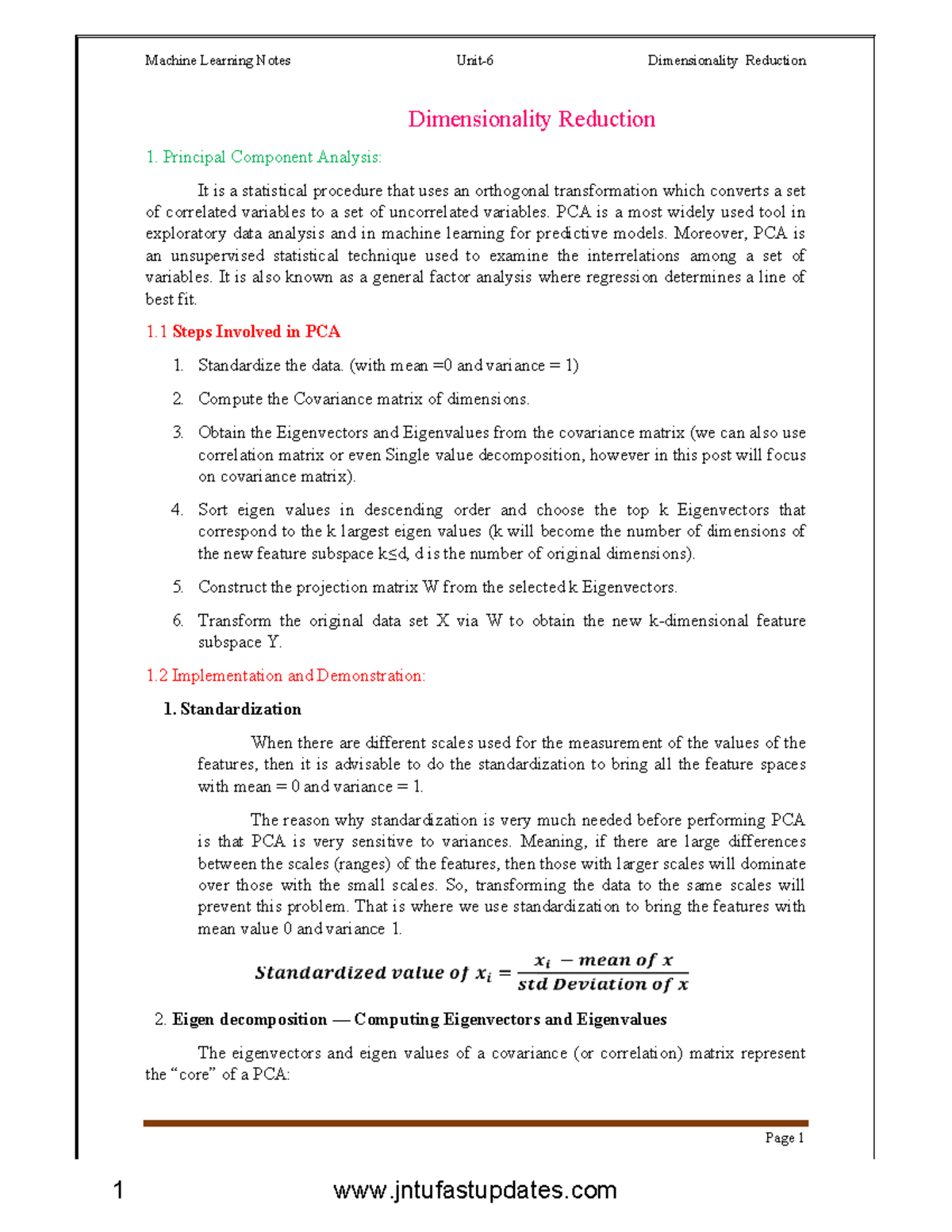 ML R16 - UNIT-6 (Ref-2) - notes - Machine Learning Notes Principal ...