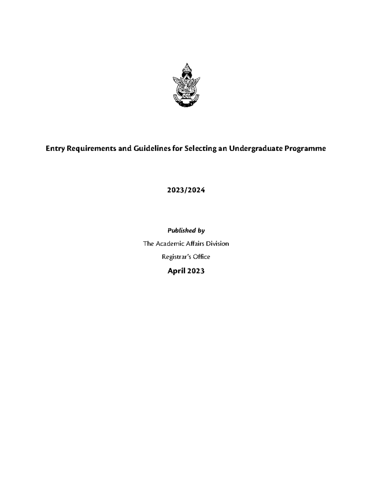 Admission Requirement - Entry Requirements and Guidelines for Selecting ...