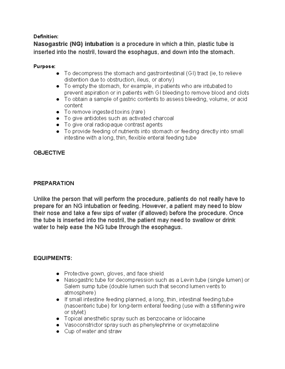 NGT-insertion-nso - nso of ngt insertion - Definition: Nasogastric (NG ...