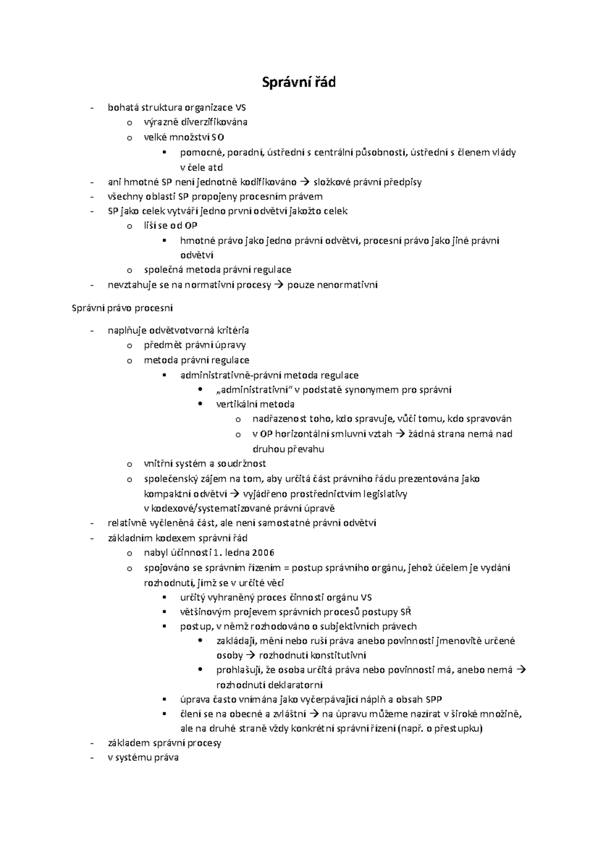 Systematika a rozsah působnosti SŘ - Správní řád bohatá struktura ...