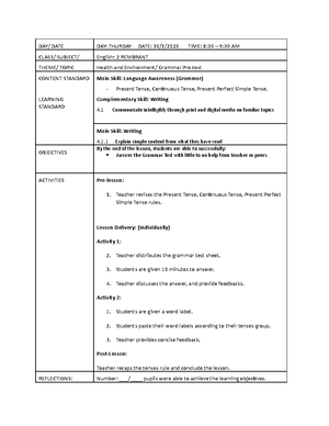 Lesson Closure Activities - LESSON CLOSURE ACTIVITIES LESSON EXAMPLE ...
