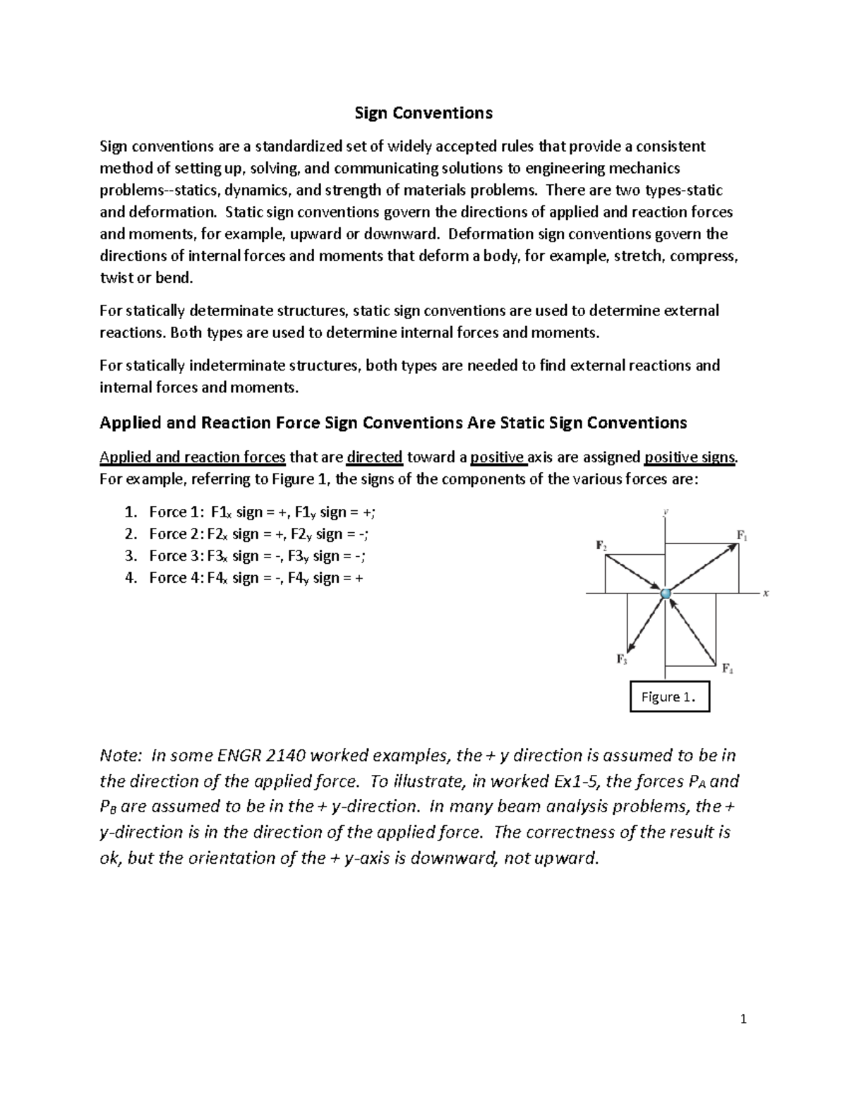 ENGR 2140 Sign Conventions - Sign Conventions Sign conventions are a ...