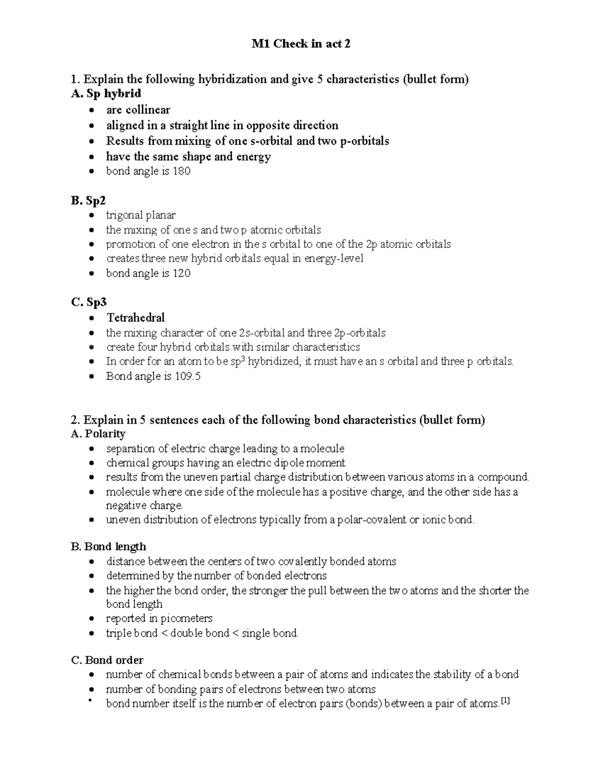 M1 Check-In Activity 2 Lec - M1 Check in act 2 1. Explain the following ...