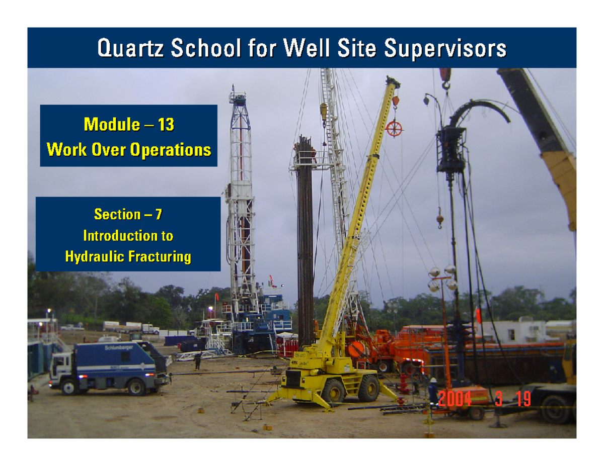 07 Hydraulic Fracturing - 7. Introduction to Hydraulic Fracturing C. Alvarez Section Section ...