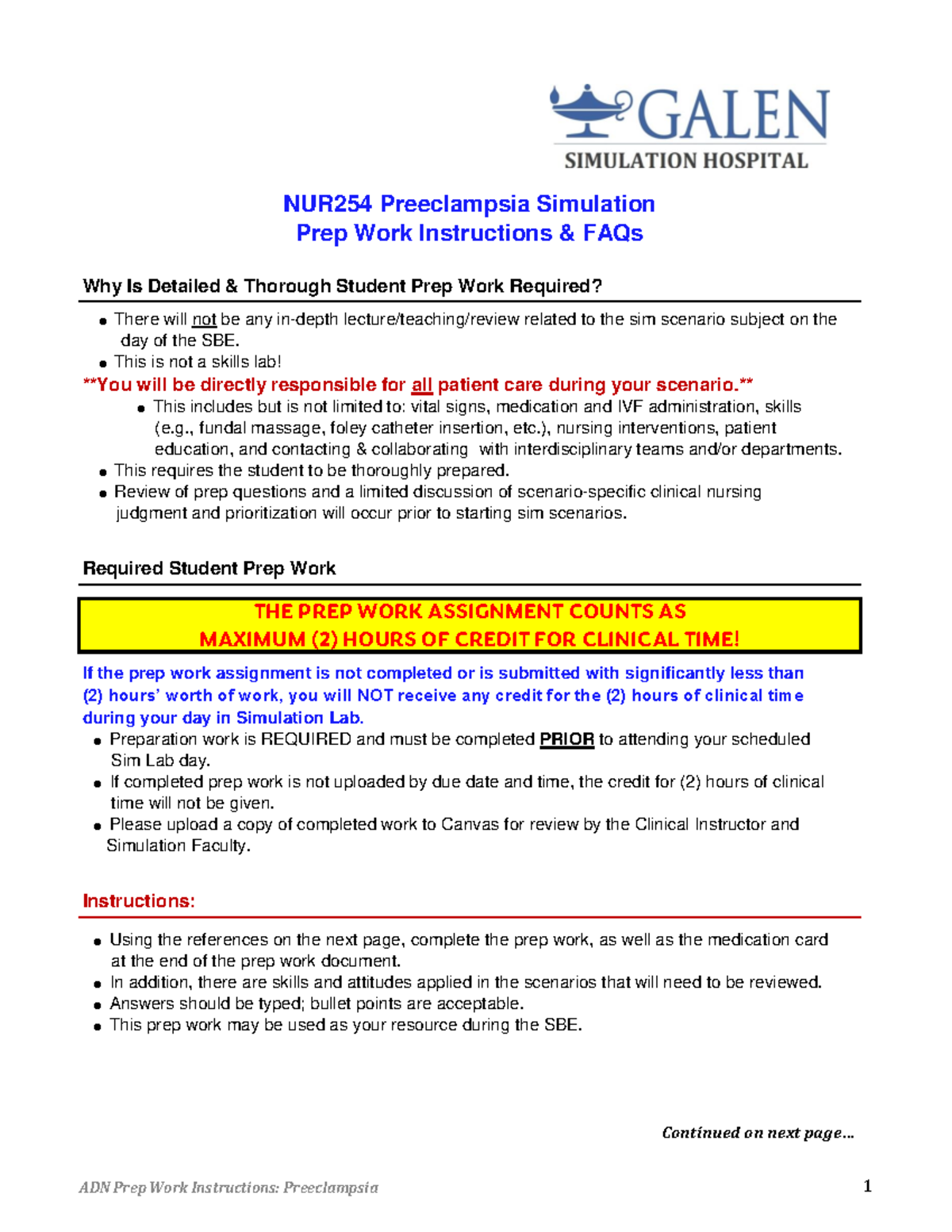 NUR254 Instructions for Prep Work Preeclampsia - Instructions: = Using ...