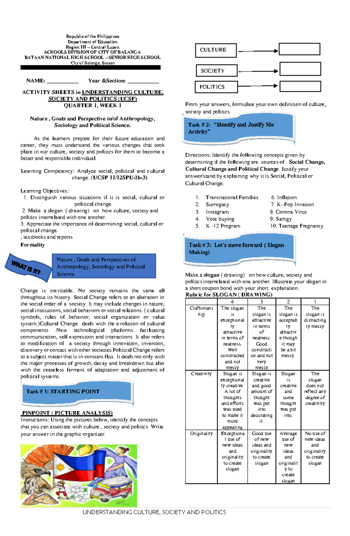 UCSP- Q1 Weeks 1-10-converted - Republic of the Philippines Department ...
