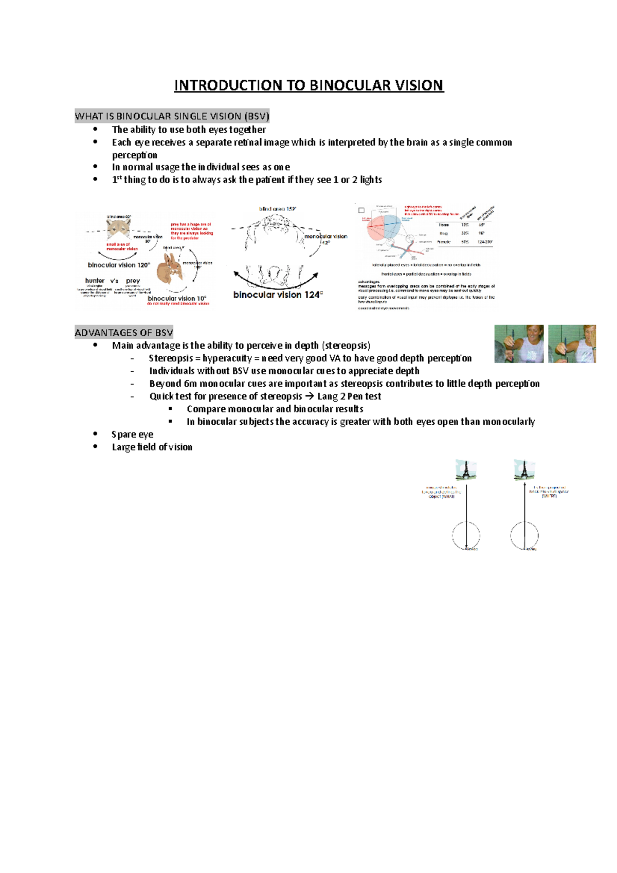 3- Introduction to BV - Lecture notes 3 - INTRODUCTION TO BINOCULAR ...