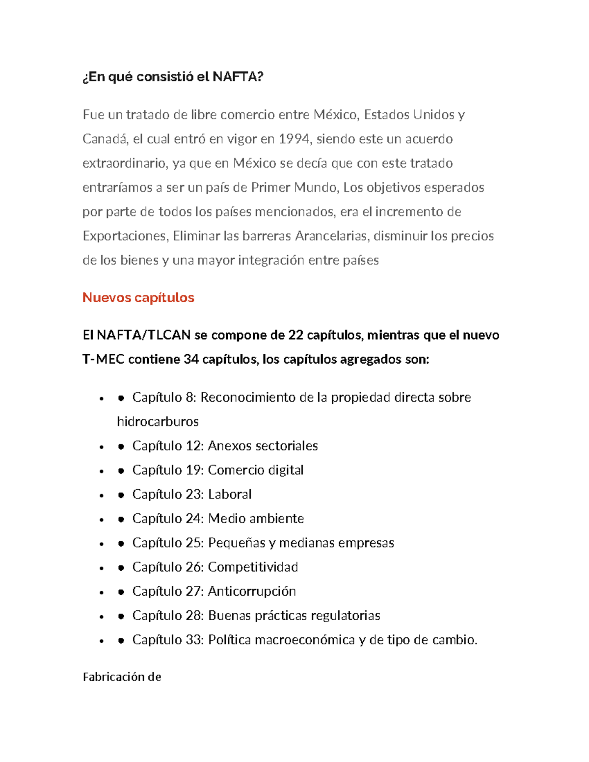 En qué consistió el Nafta - ¿En qué consistió el NAFTA? Fue un tratado ...