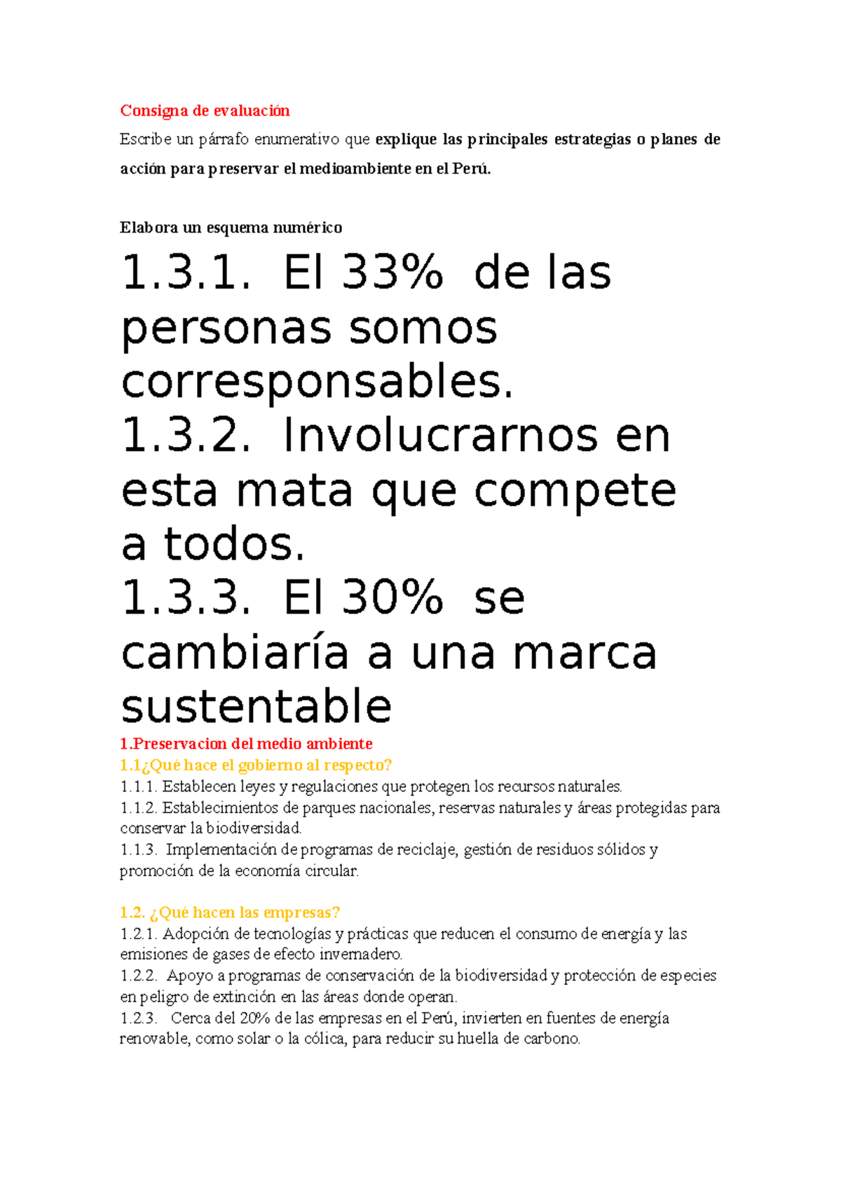 ENUNCIADO NUMERICO - Consigna de evaluación Escribe un párrafo ...