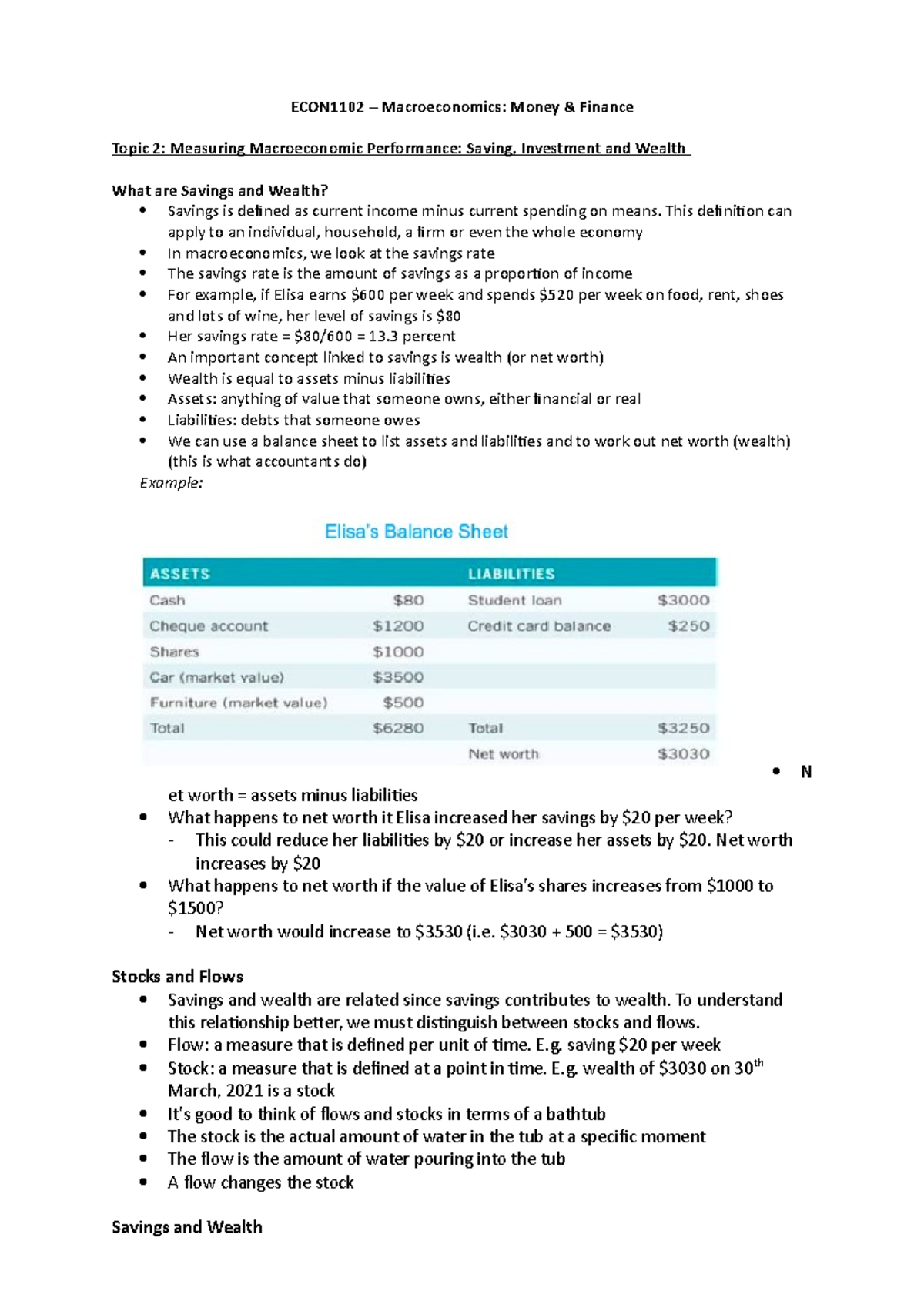 ECON1102 topic 2 - ECON1102 – Macroeconomics: Money & Finance Topic 2 ...