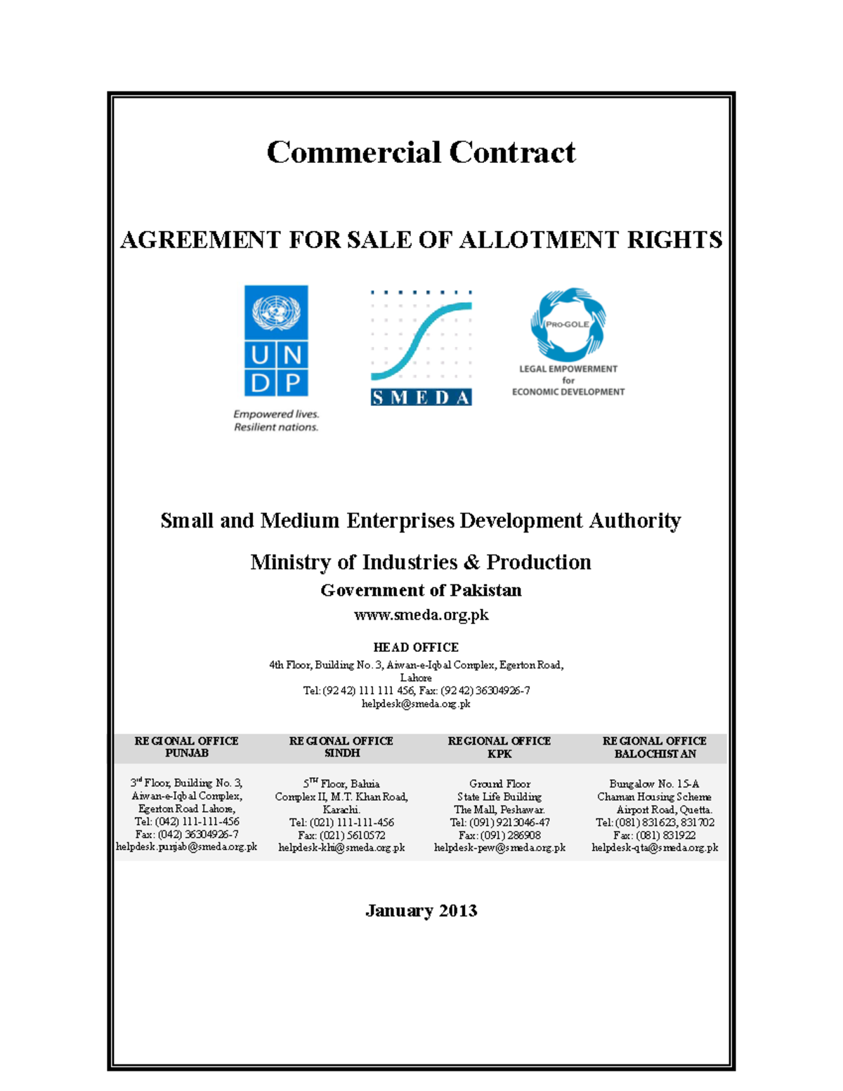 Agreement for Sale of Allotment Rights - Commercial Contract AGREEMENT ...