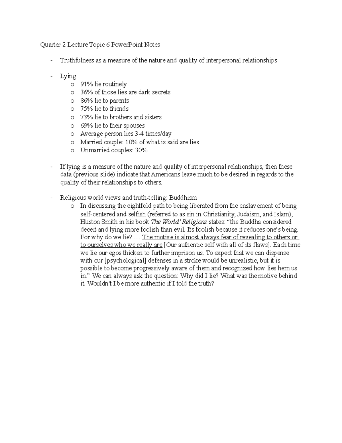 PSY110 Quarter 2 Lecture Topic 6 PowerPoint Notes - Quarter 2 Lecture ...