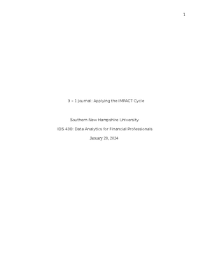 ACC 430 Milestone One Data Analytics - ACC 430 Data Analytic for ...