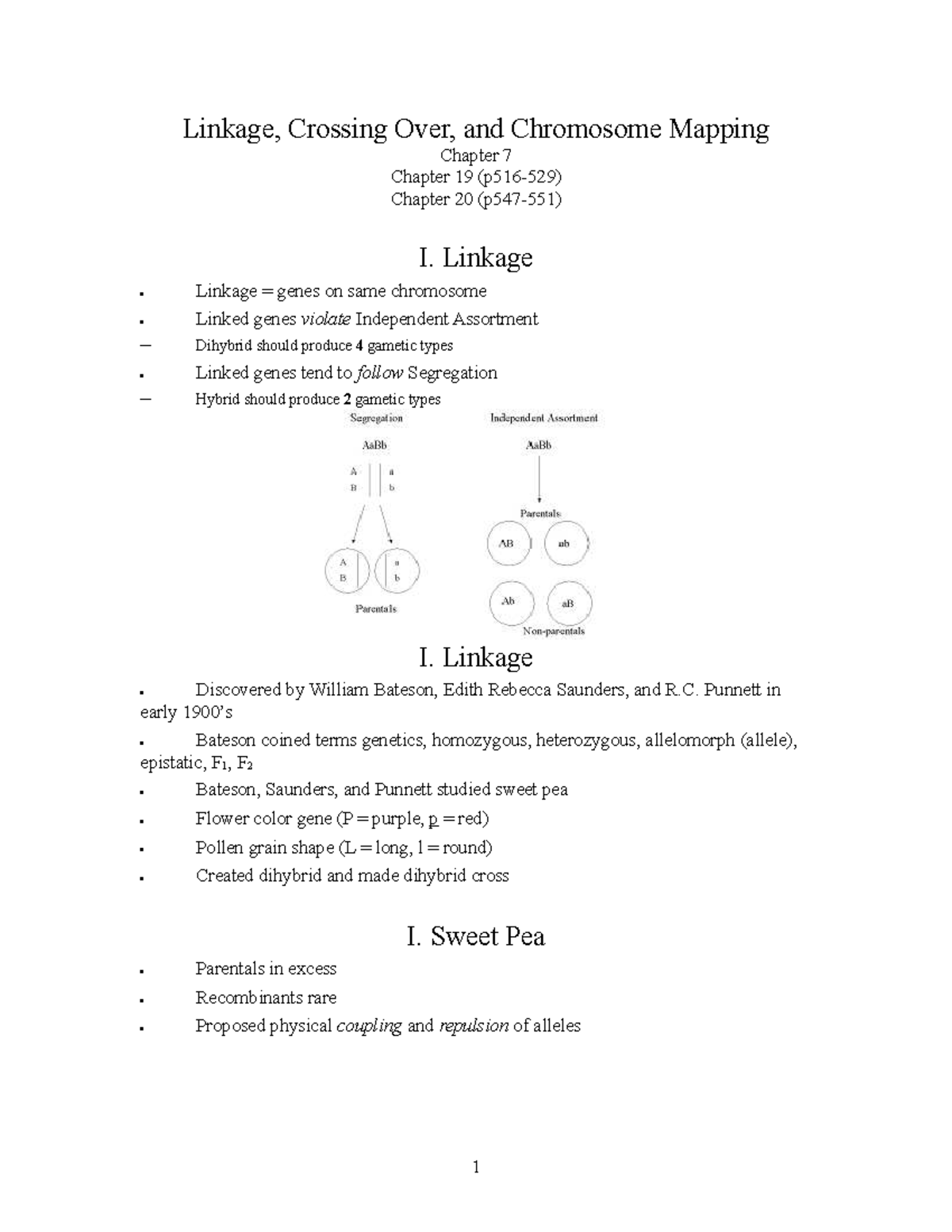 Bio35013 Linkage 2008 - Labanick - Linkage, Crossing Over, and ...