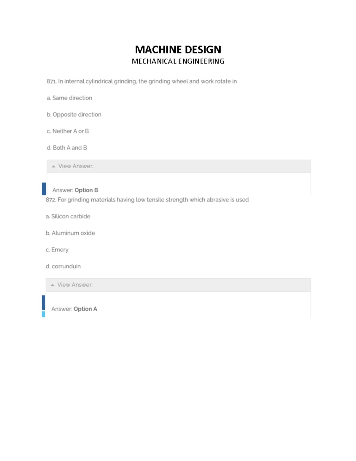 Machine Design 2 - MACHINE DESIGN MECHANICAL ENGINEERING - Studocu