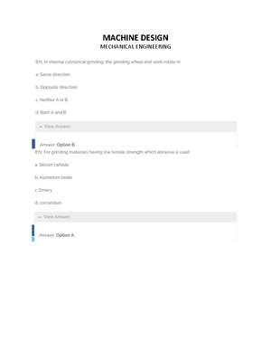 Machine Design 3 - MACHINE DESIGN MECHANICAL ENGINEERING - Studocu