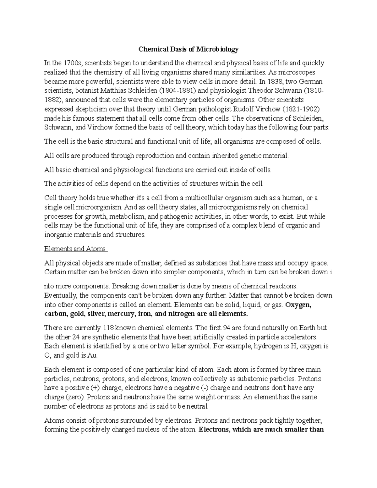 Micro Lesson 5 Outline - In the 1700s, scientists began to understand ...