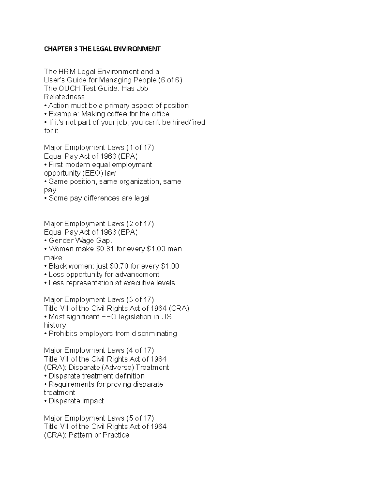 Chapter 3 The Legal Environment - CHAPTER 3 THE LEGAL ENVIRONMENT The ...