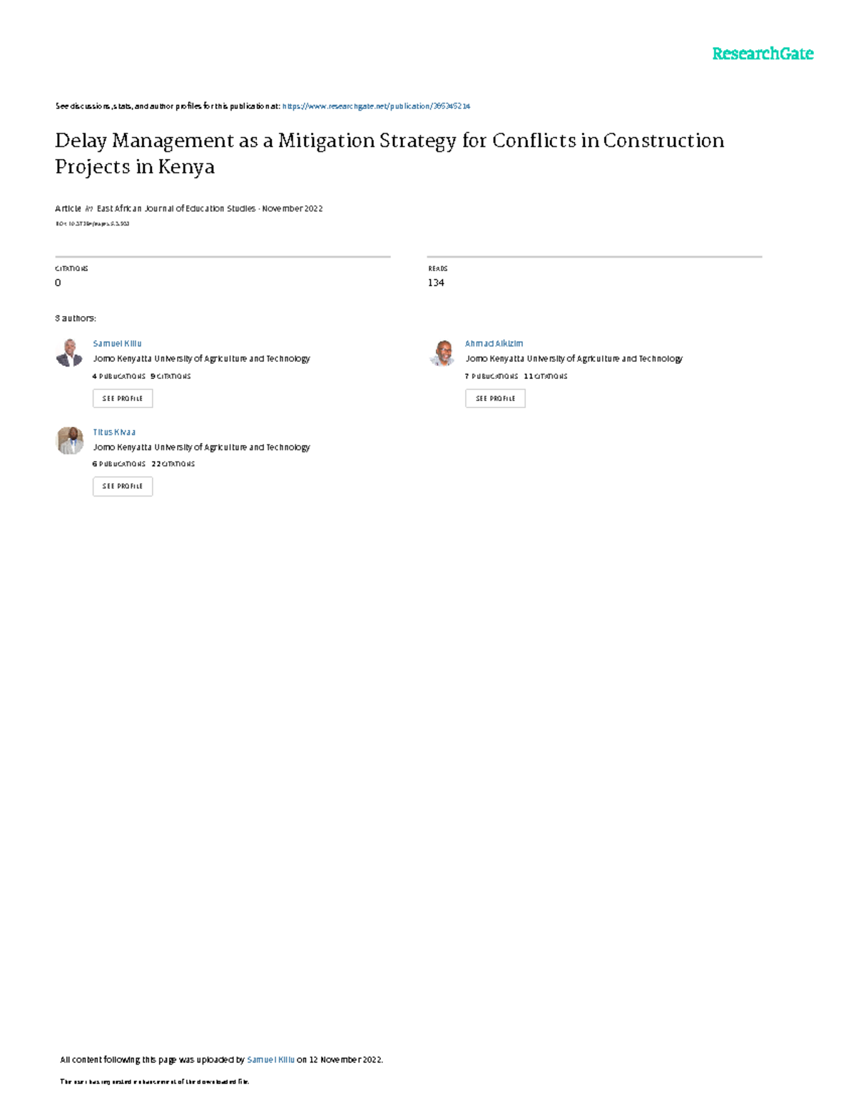 Delay Managementasa Mitigation Strategyfor Conflictsin Construction ...