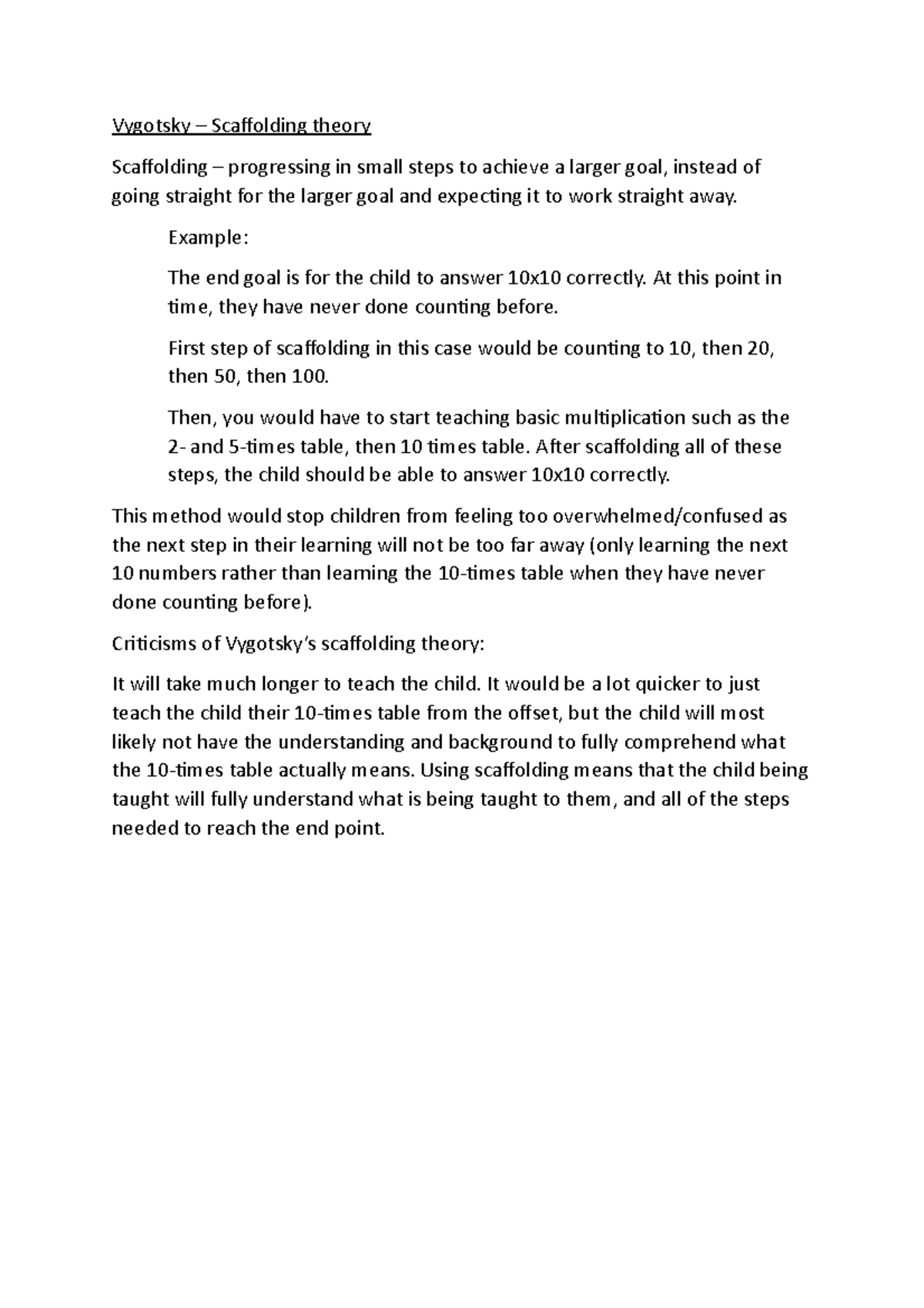 Vygotsky - Scaffolding theory - Vygotsky – Scaffolding theory ...