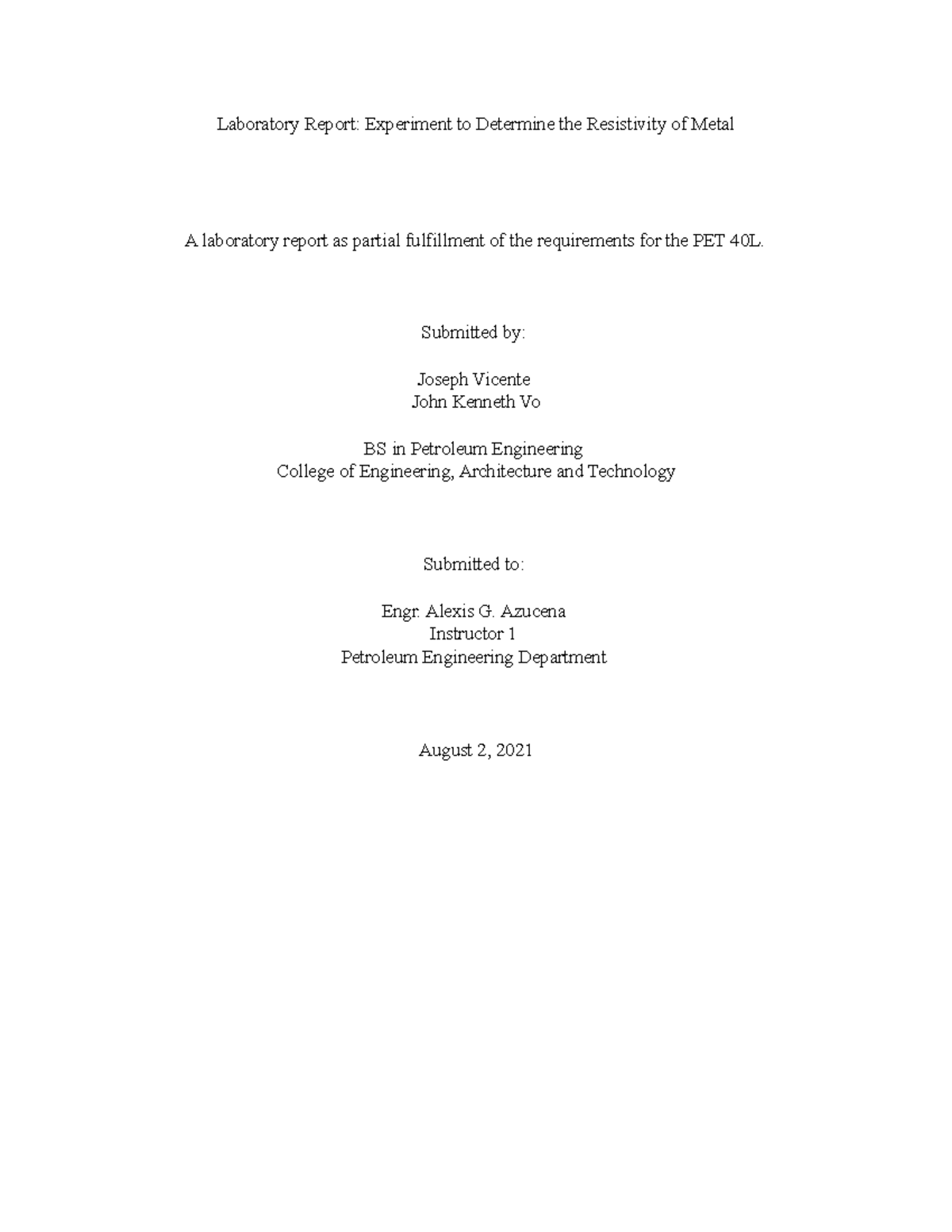 Lab-Report-4 - ,hhhhhhhhhhhhhhhhh - Laboratory Report: Experiment to ...