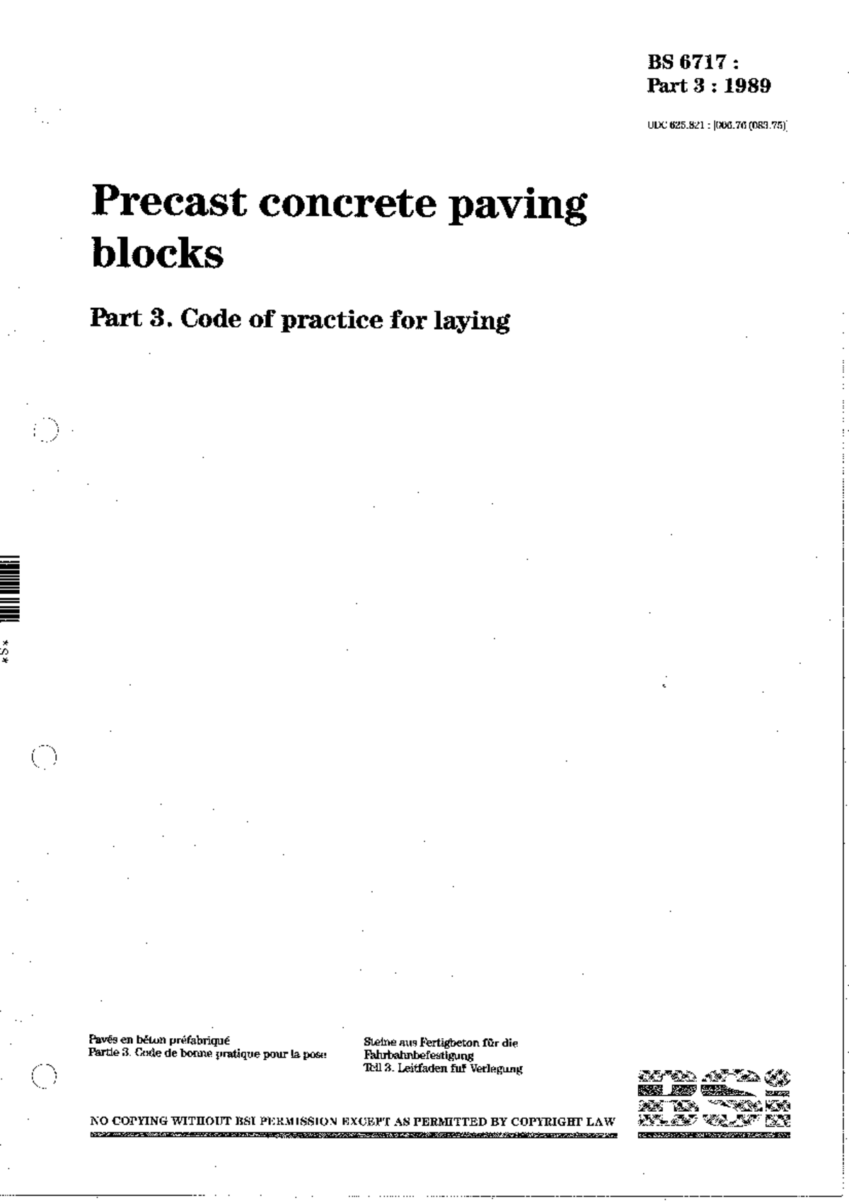 Bs-6717 Parte 3 - PAVERS NORMAS - Mecánica de Materiales I - Studocu