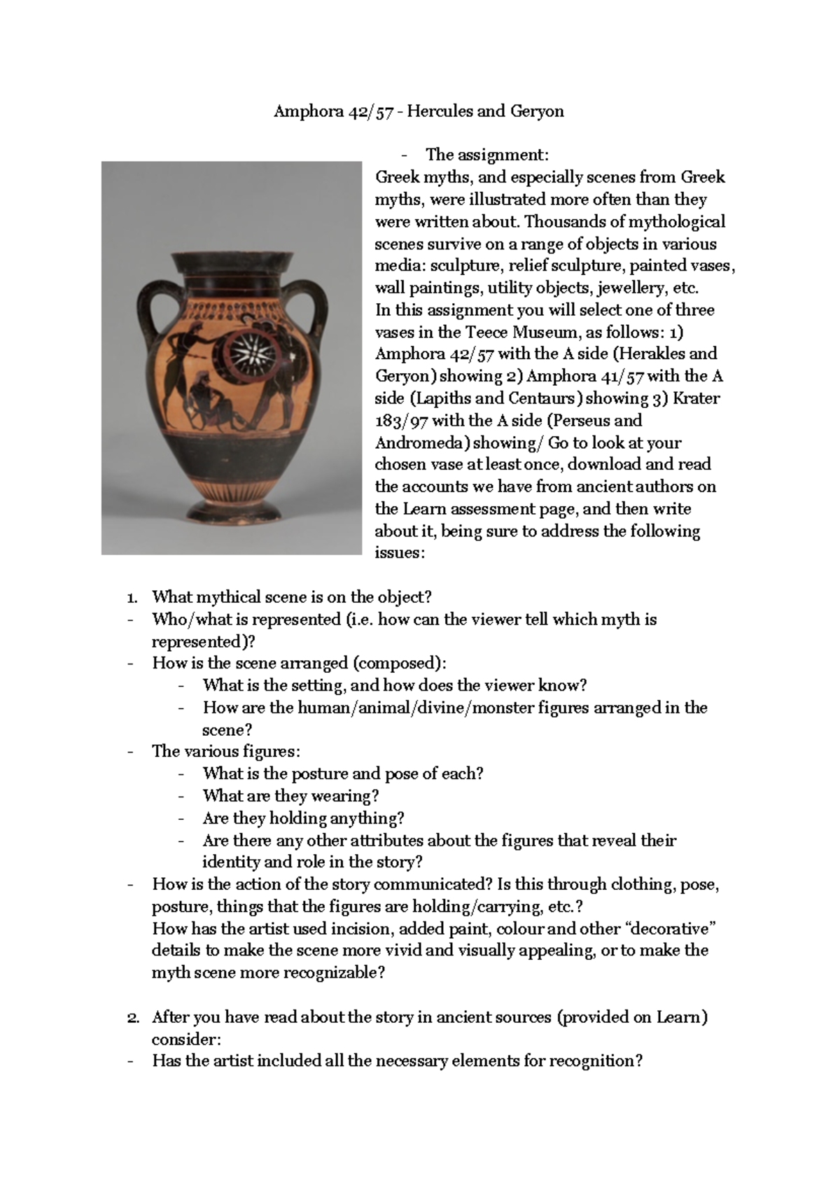 CLAS122 First Essay - Amphora 42/57 - Hercules and Geryon - The ...