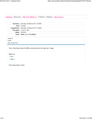 ECON 1580 Graded Quiz Unit 3 Attempt review - Started on Friday, 11 February 2022, 1:19 AM State ...