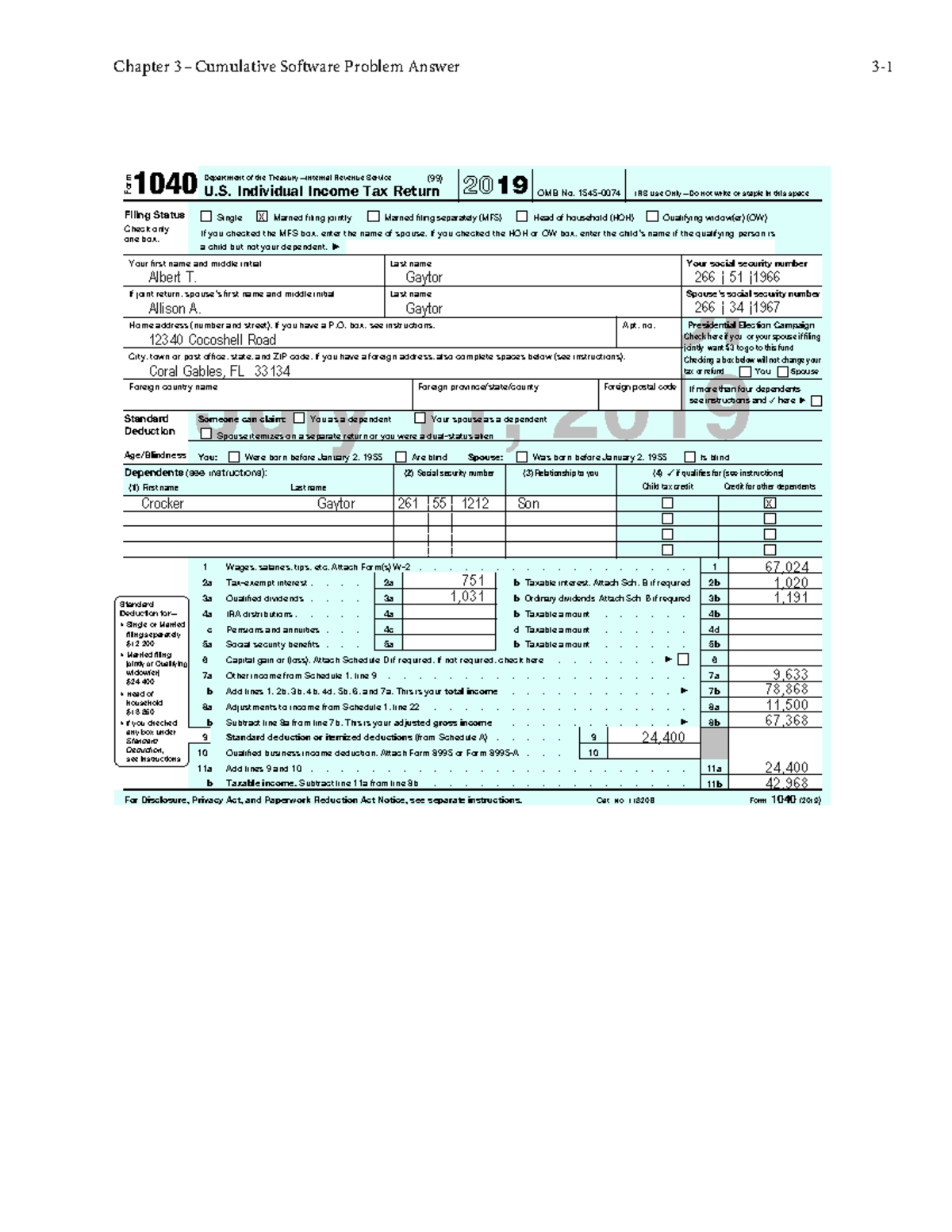 Gaytor-C03-v4 - Chapter 3 v4 - Comprehensive Problem 2 DO NOT FILE July ...