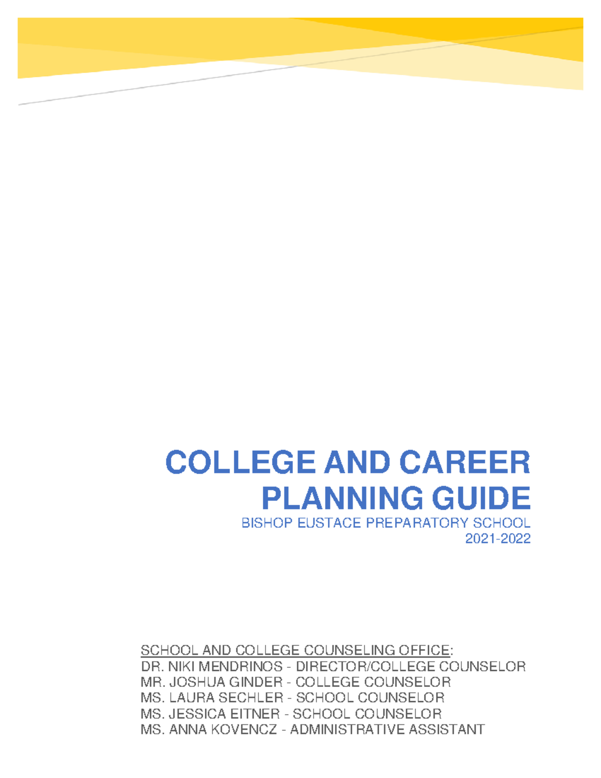 Final College Career Planning Guidebook 3 - COLLEGE AND CAREER PLANNING ...