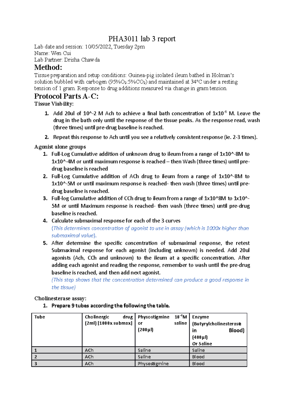 PHA3011 lab 3 report[ 44] - PHA3011 lab 3 report Lab date and session ...